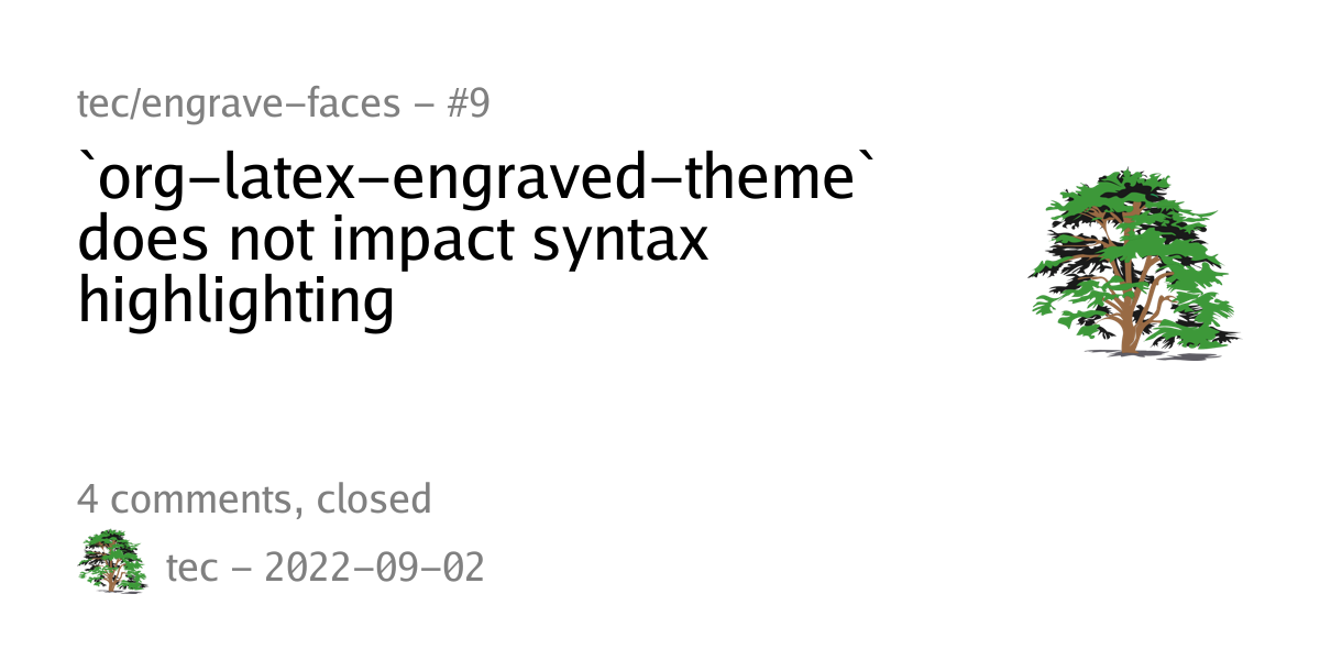 #9 - `org-latex-engraved-theme` does not impact syntax highlighting ...